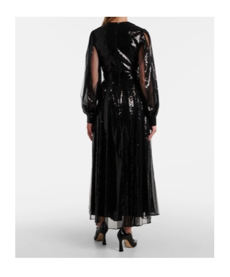 Elie Saab Sequined Tulle Maxi Dress