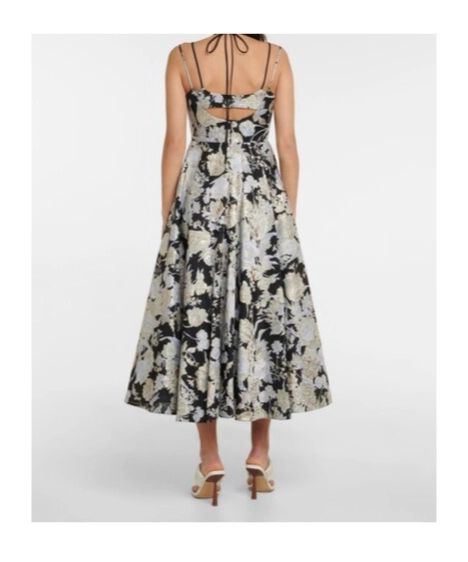 Erdem Rea Jacquard Fil Coupé Midi Dress - Gray