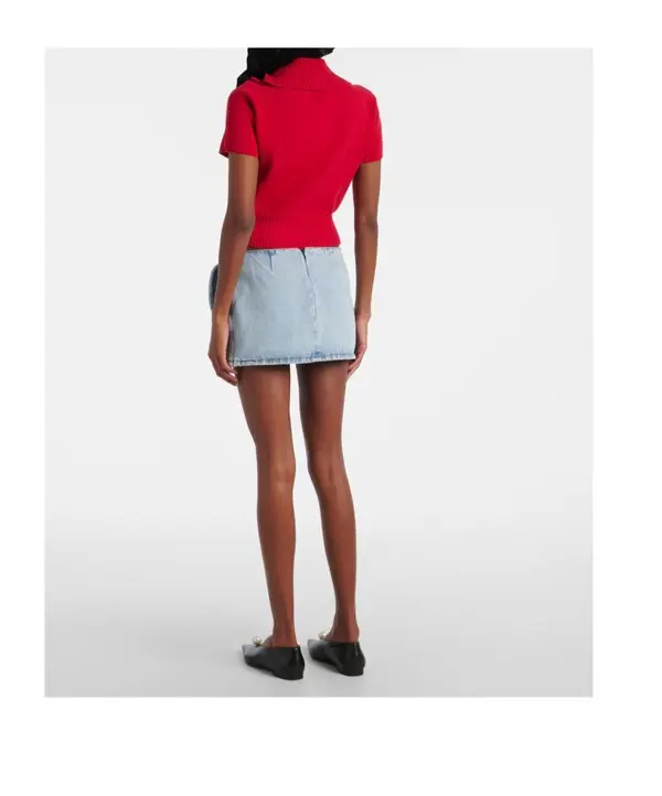 Magda Butrym Floral-appliqué Denim Miniskirt
