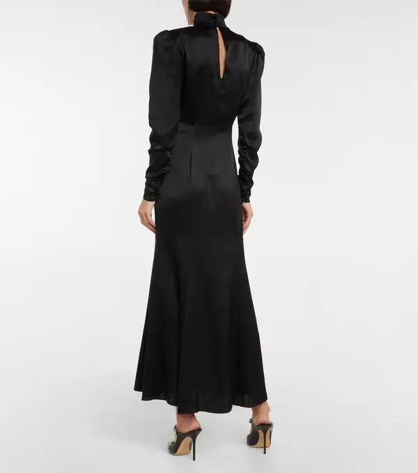 Alessandra Rich Embellished Silk Satin Gown