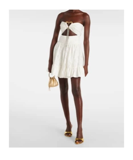 AREA Draped Cotton Minidress