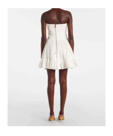 AREA Draped Cotton Minidress