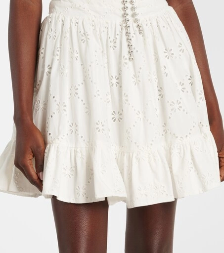 AREA Draped Cotton Minidress