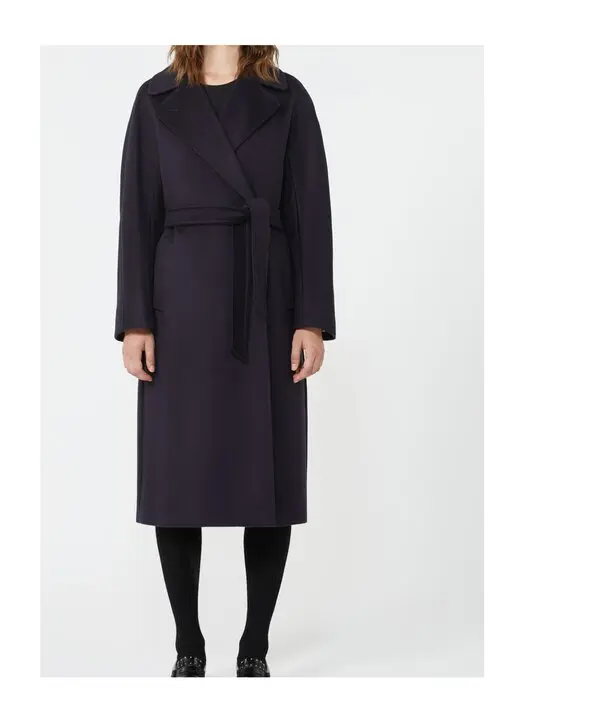 Max Mara Abrigo Midi De Lana Con Cierre Cruzado De Doble Botón