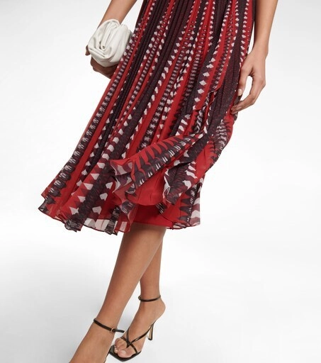 Altuzarra Oceanid Printed Pleated Midi Dress