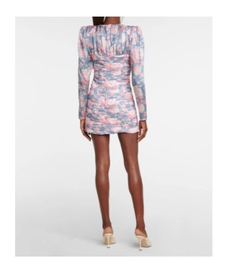 Magda Butrym Floral Cutout Silk Minidress