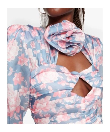 Magda Butrym Floral Cutout Silk Minidress