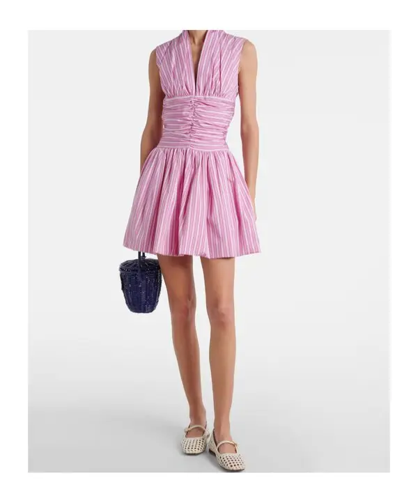 PATOU Sleeveless Striped Mini Dress