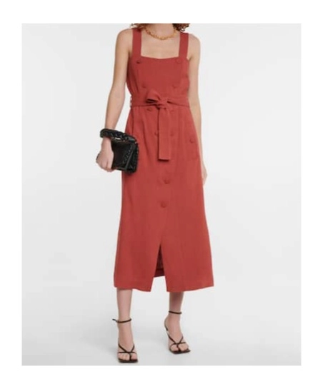 Altuzarra Audrey Linen-effect Midi Dress