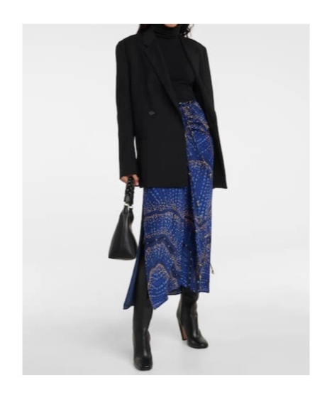 Altuzarra Safia Silk Maxi Skirt - Blue