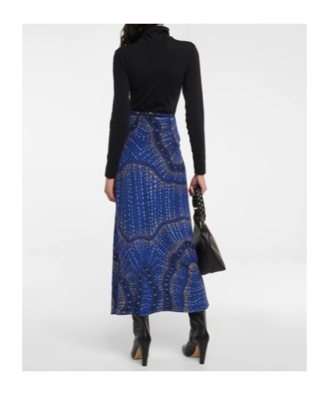 Altuzarra Safia Silk Maxi Skirt - Blue