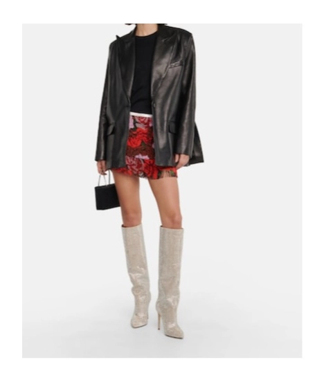 Paris Texas Embellished Suede Knee-high Boots