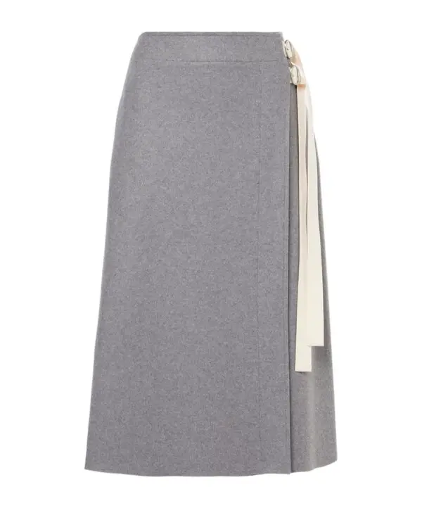 JIL SANDER Wool-blend Wrap Skirt