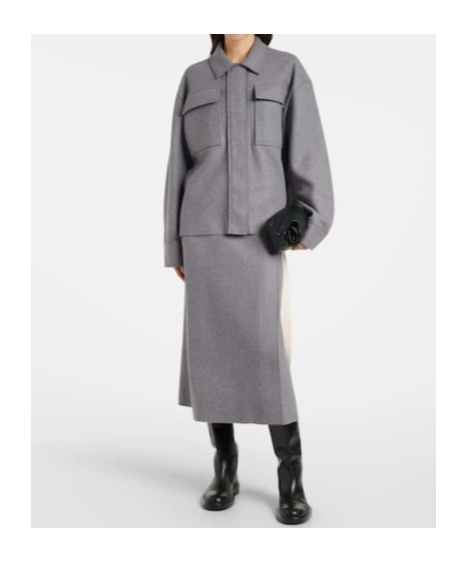 JIL SANDER Wool-blend Wrap Skirt