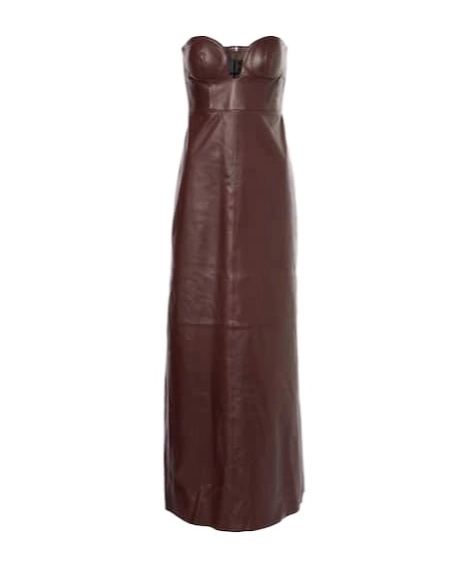 Dodo Bar Or Leather Midi Dress - Red