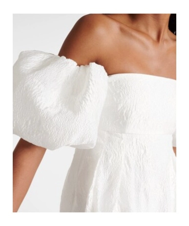 Rebecca Vallance Matchmaker Puff Sleeve Off-shoulder Gown