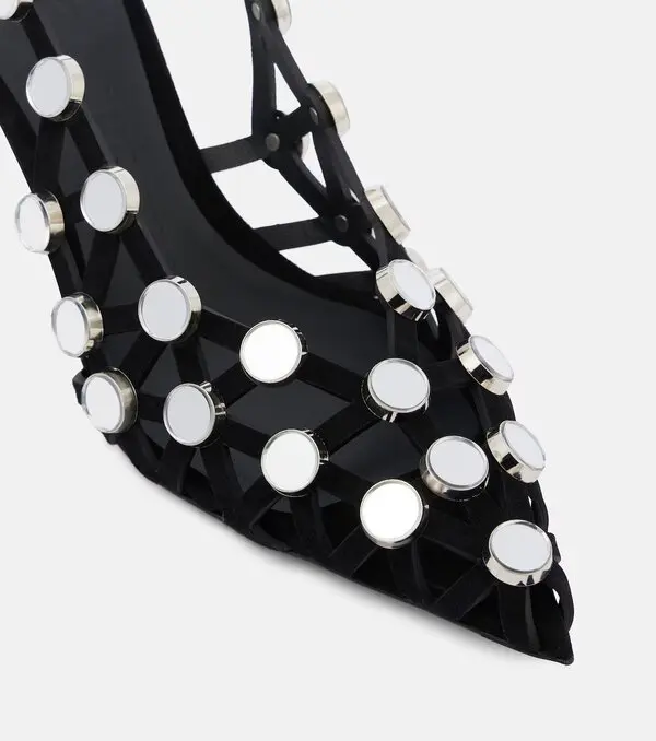 Attico Decorated Leather High-heeled Sandals