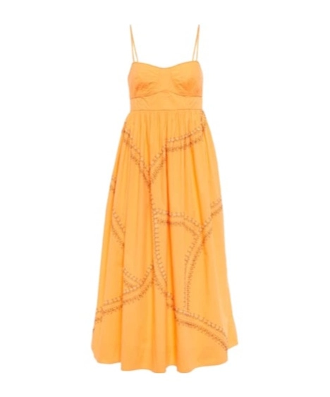 Ulla Johnson Midi Dress - Orange
