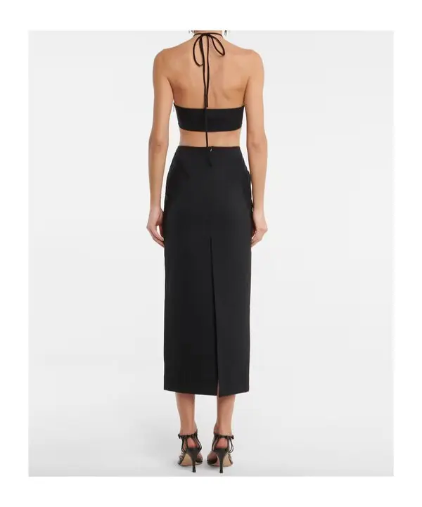 Christopher Esber Cutout Halter Neck Tie Dress