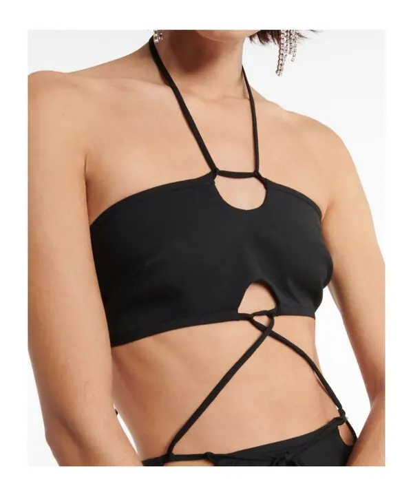 Christopher Esber Cutout Halter Neck Tie Dress