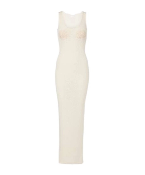 Magda Butrym Crochet Linen And Cotton Maxi Dress - White