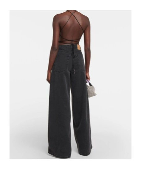 AREA Crystal-embellished Halterneck Top
