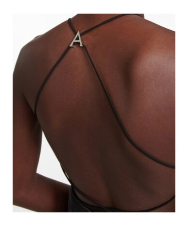 AREA Crystal-embellished Halterneck Top