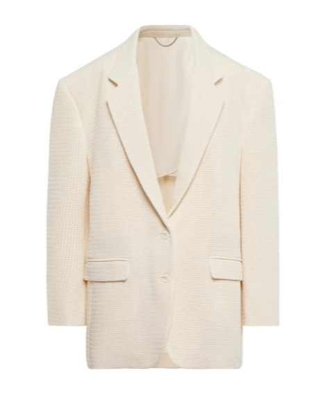Magda Butrym Single-breasted Cotton-blend Blazer - White