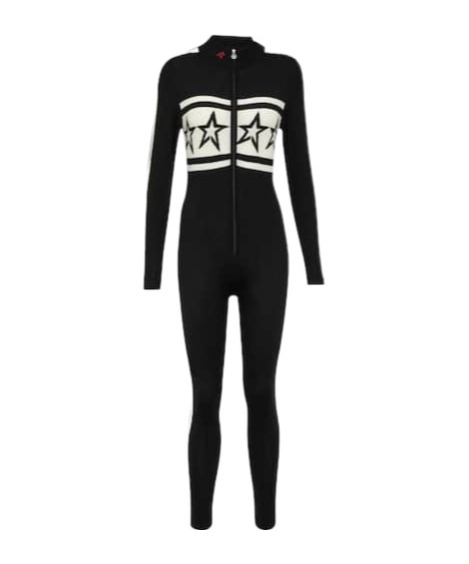 Perfect Moment Après Team Striped Wool Ski Suit - Black