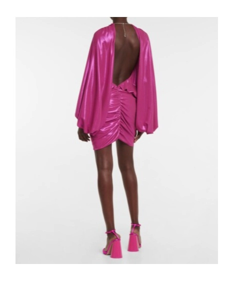 Attico Karen Lamé Georgette Minidress