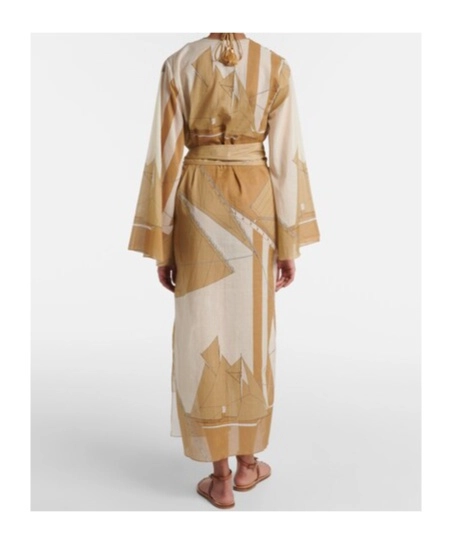 Johanna Ortiz Cotton Voile Kaftan With Belted Waist