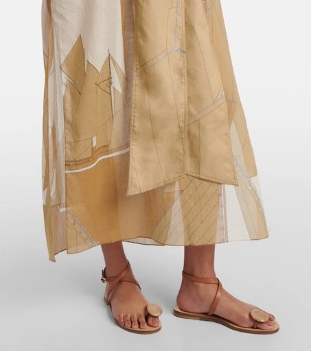 Johanna Ortiz Cotton Voile Kaftan With Belted Waist