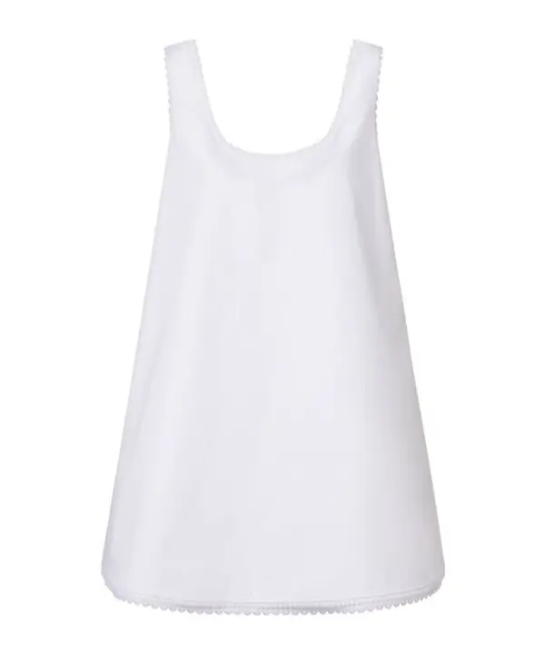 RÓHE Lace-trimmed Cotton Poplin Mini Dress - White