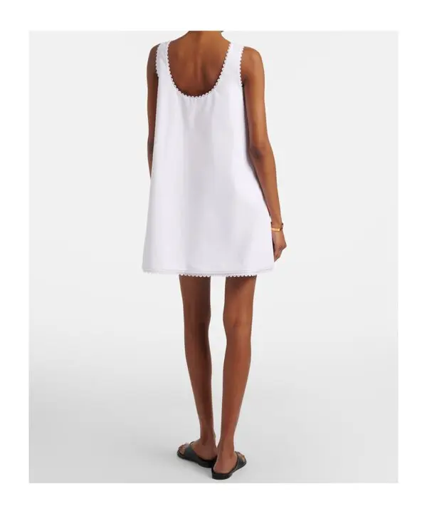 RÓHE Lace-trimmed Cotton Poplin Mini Dress