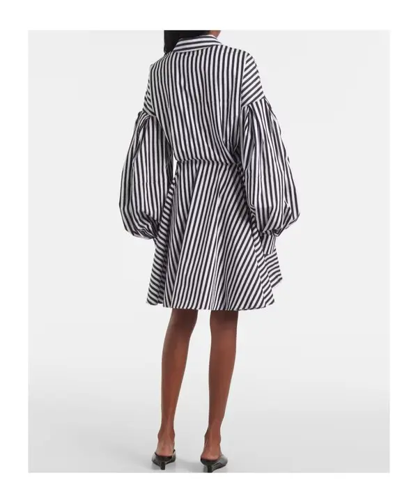 Nina Ricci Striped Poplin Midi Dress
