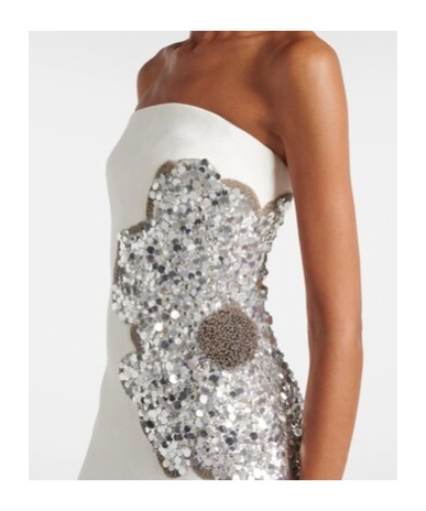 Rebecca Vallance Layana Strapless Embellished Gown