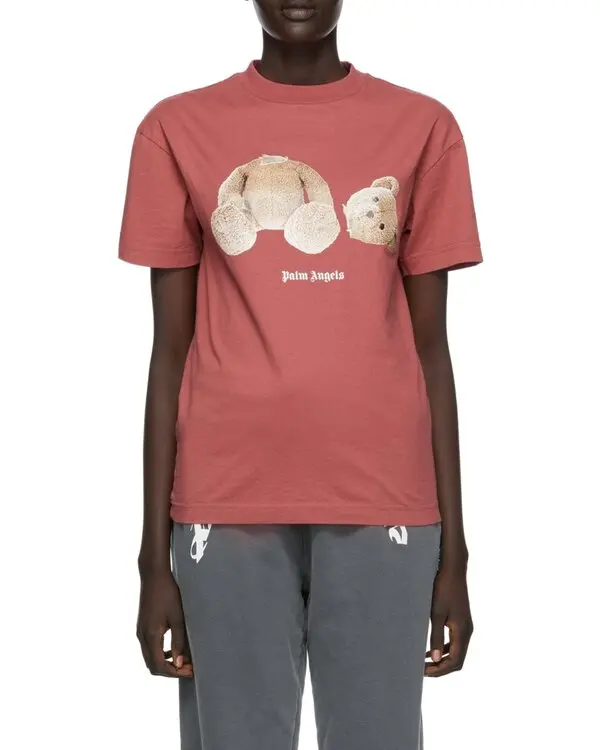 Palm Angels Teddy Bear-print Logo T-shirt