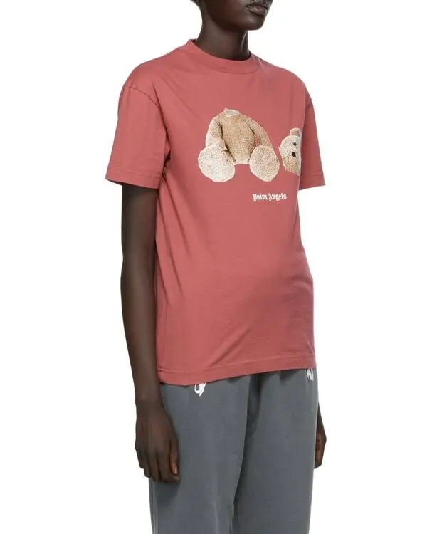 Palm Angels Teddy Bear-print Logo T-shirt