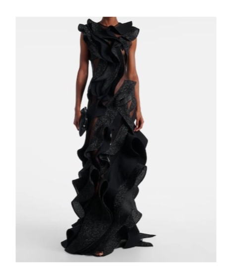 Maticevski Ellipsoid Wave Ruffled Gown