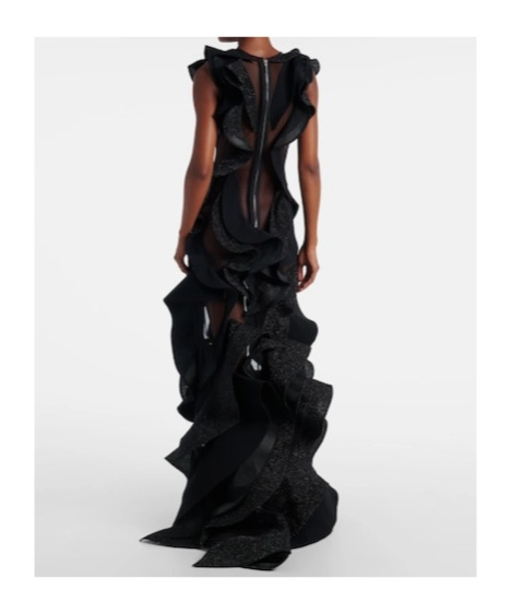 Maticevski Ellipsoid Wave Ruffled Gown