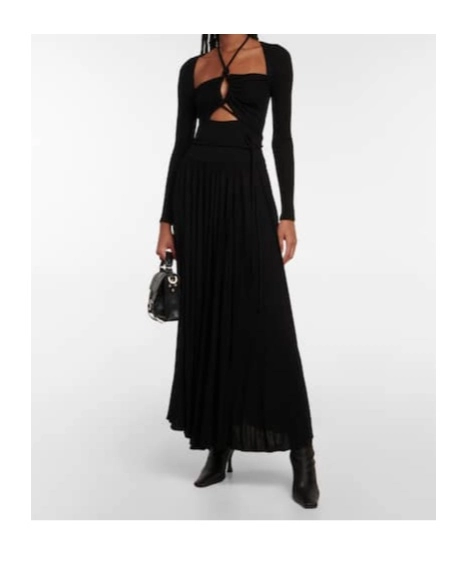 Proenza Schouler Halterneck Cutout Jersey Maxi Dress