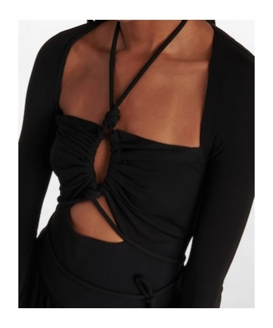Proenza Schouler Halterneck Cutout Jersey Maxi Dress