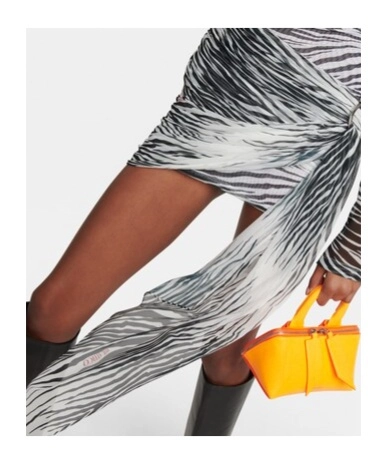 Attico Fran Zebra-print Tulle Minidress