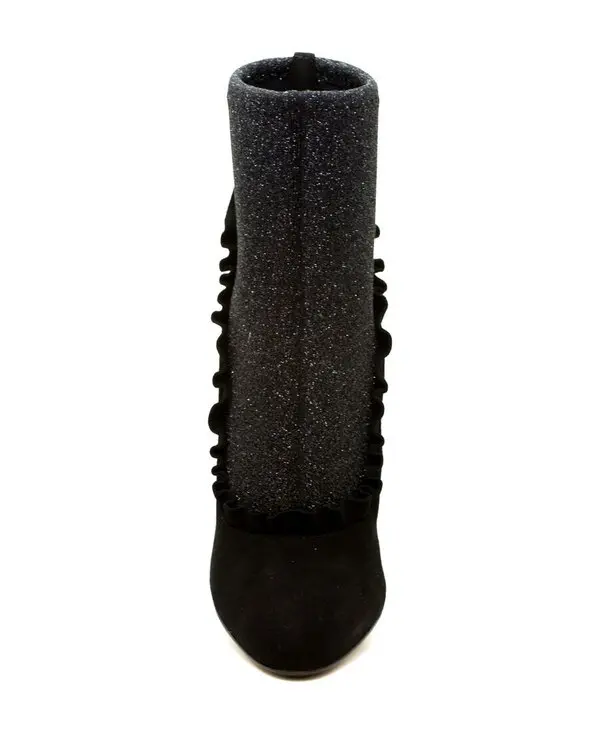 GIUSEPPE ZANOTTI Short Sock Boots With Lotus Leaf Edges