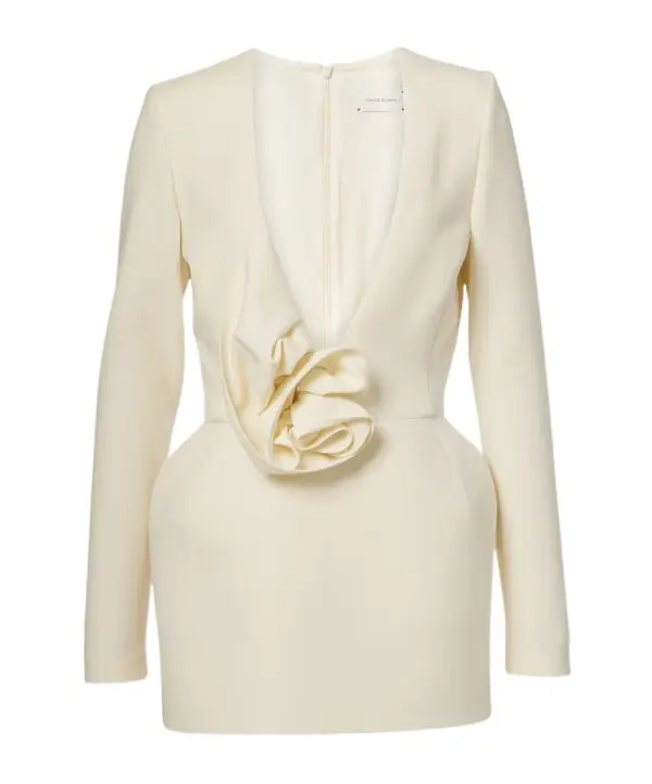 Magda Butrym Floral-applique Wool-blend Minidress