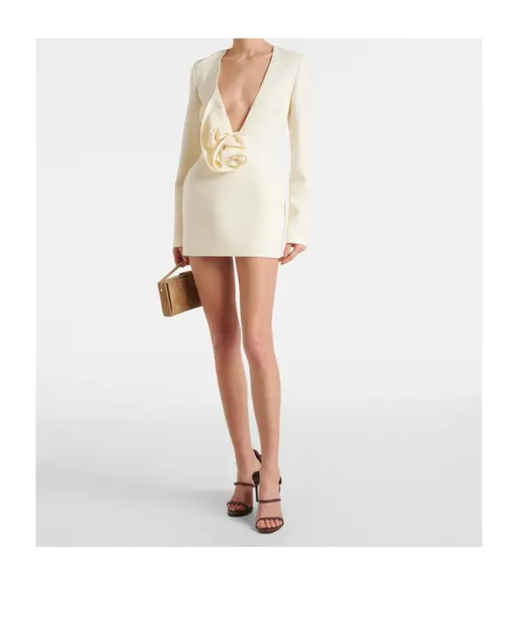 Magda Butrym Floral-applique Wool-blend Minidress