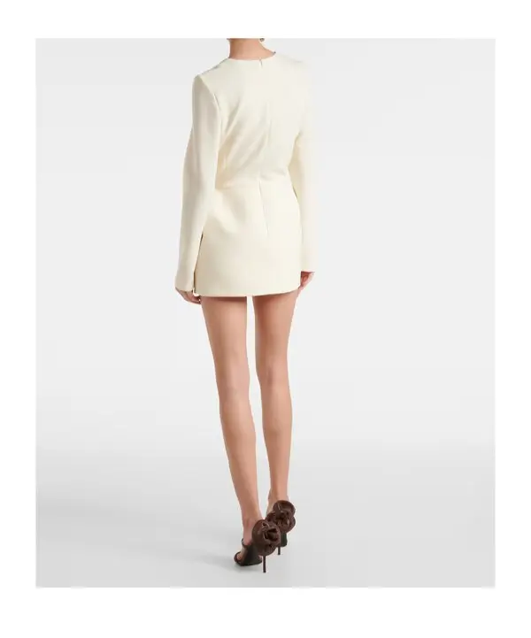 Magda Butrym Floral-applique Wool-blend Minidress