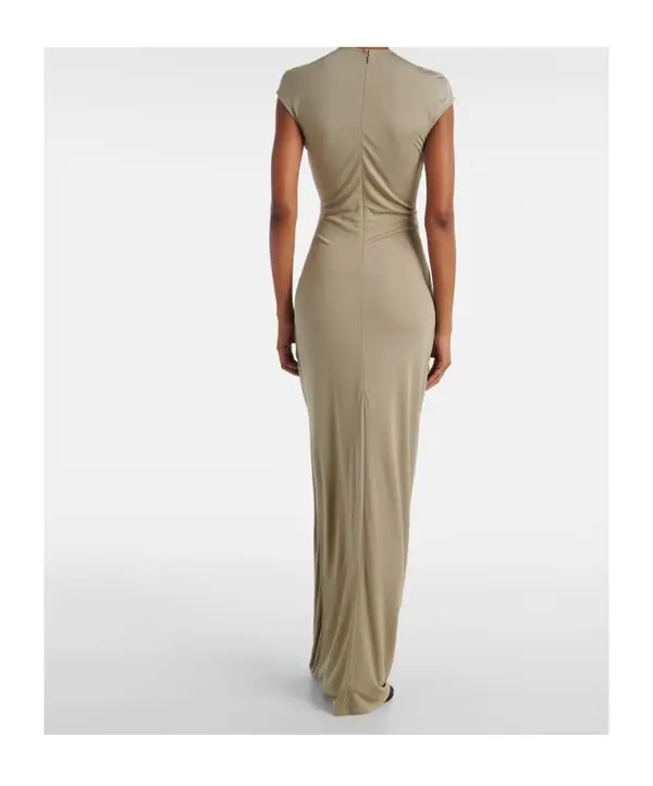 Christopher Esber Duo Bezel Quartz Jersey Maxi Dress