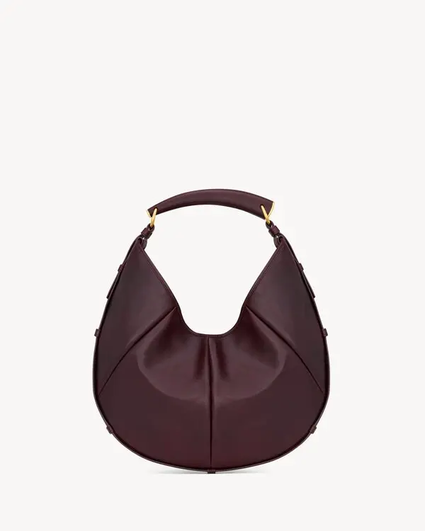 Saint Laurent Mombasa Medium Leather Hobo Bag