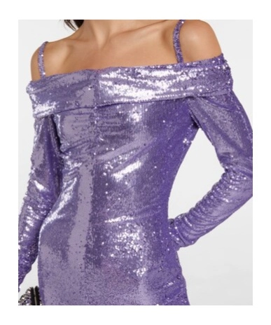 Attico Sequined Off-shoulder Maxi Gown